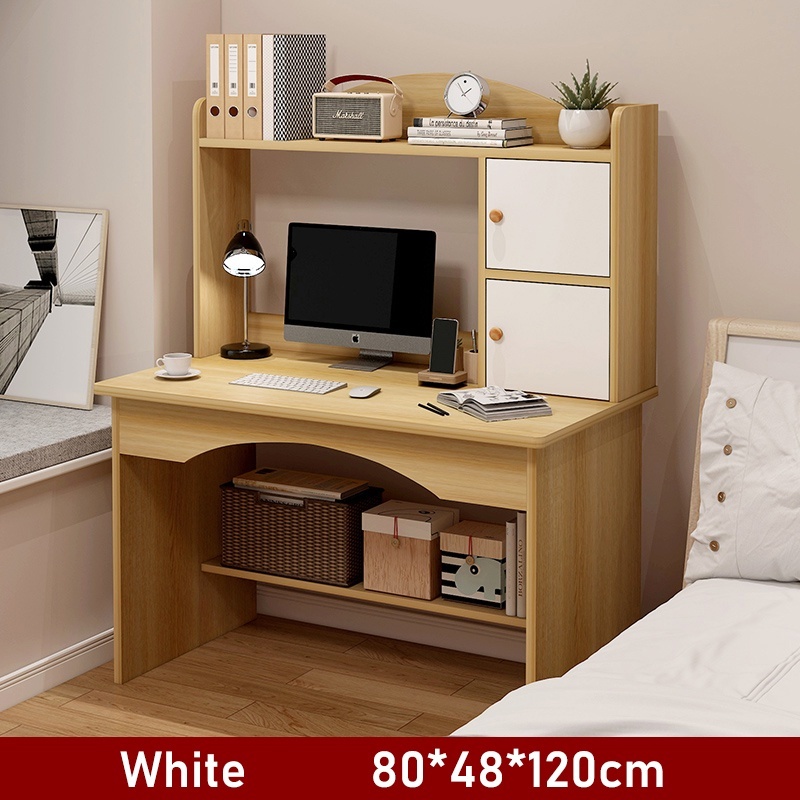 RR-Student Study Table 120cm Computer Work Desk With Bookshelf Multi ...