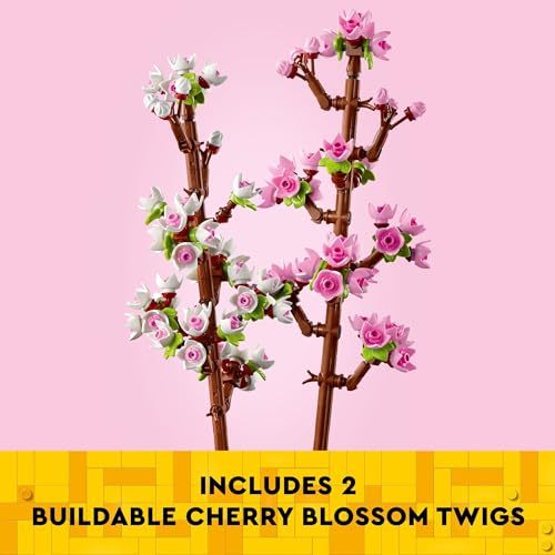 Cherry Blossoms Building blocks Gift, Buildable Floral Display for ...