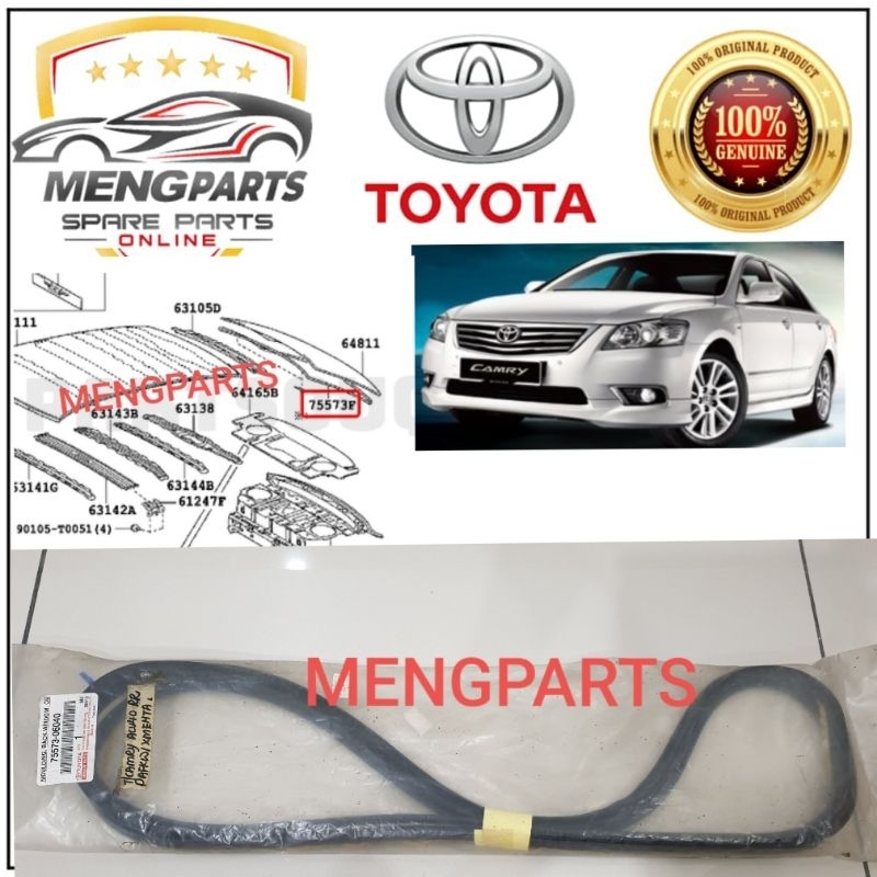 ORIGINAL TOYOTA CAMRY ACV40 ACV41 REAR WINDSHIELD MOULDING , REAR ...