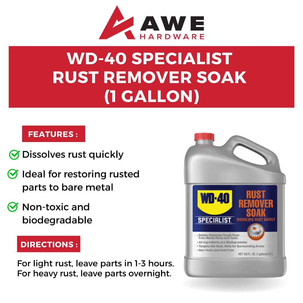 WD-40 Specialist Rust Remover Soak 1Gal | Shopee Malaysia