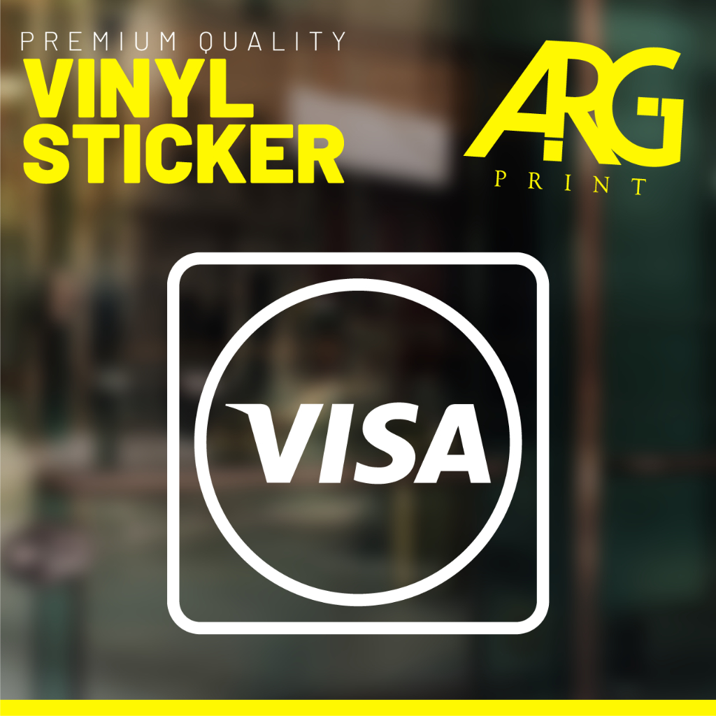 VISA Cutting Sticker Vinyl Ready To Install For Glass Door Signage size ...
