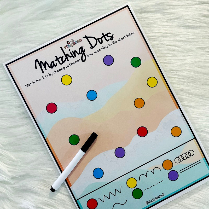 Matching Dots - Laminated Activity with Marker | Shopee Malaysia