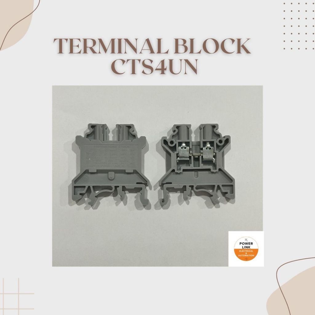 Connectwell 4mm² Feed Through Screw Clamp Terminal Block CTS4UN (Grey ...