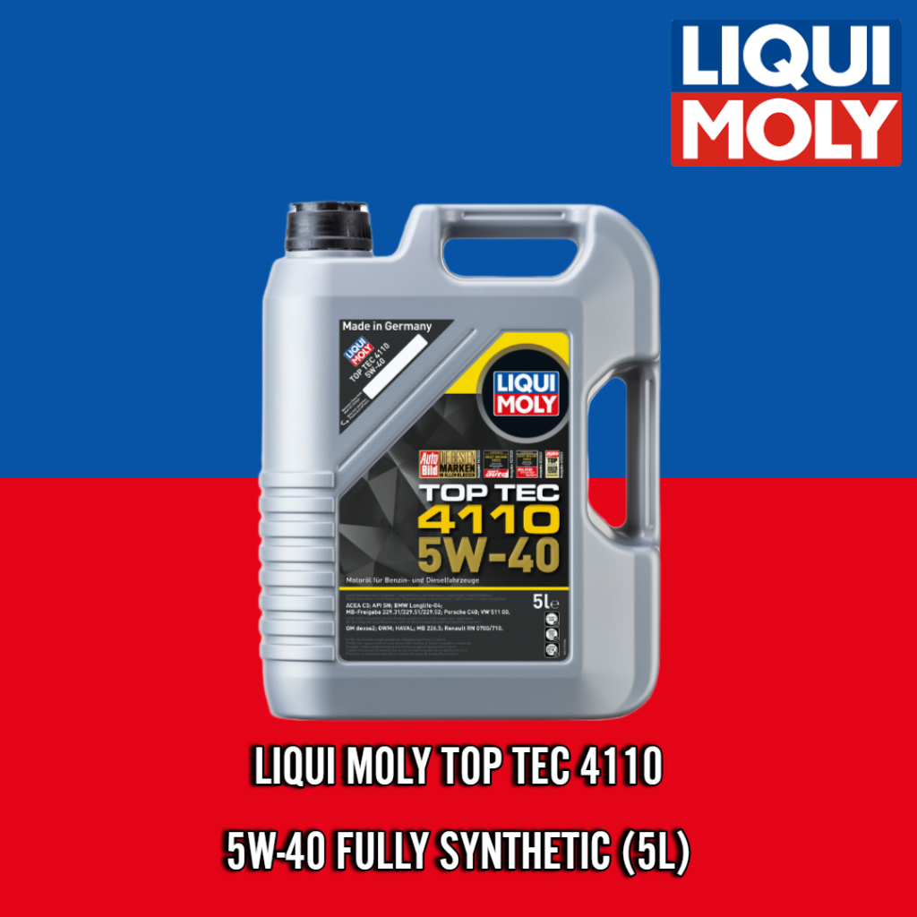 LIQUI MOLY TOP TEC 4110 FULLY SYNTHETIC 5W40 (5L) GENUINE PRODUCT 💯 ...