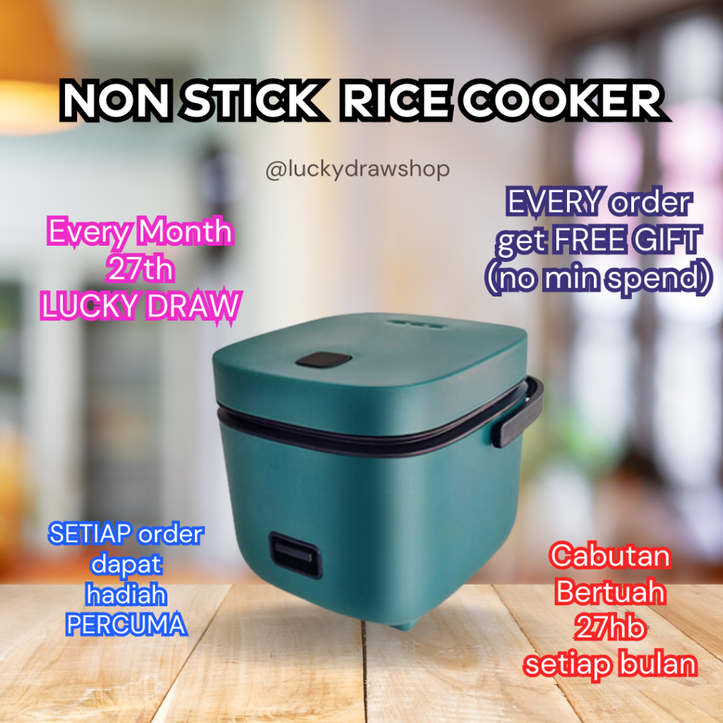 Periuk Nasi Mini / Mini Electric Smart Rice Cooker (Quick Cooking / Non ...