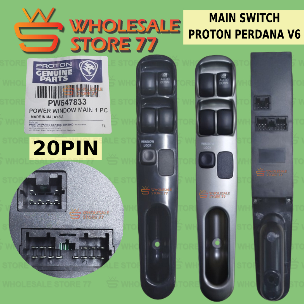 READY STOCK | PROTON PERDANA V6 Alfa Power Window Main Switch With ...