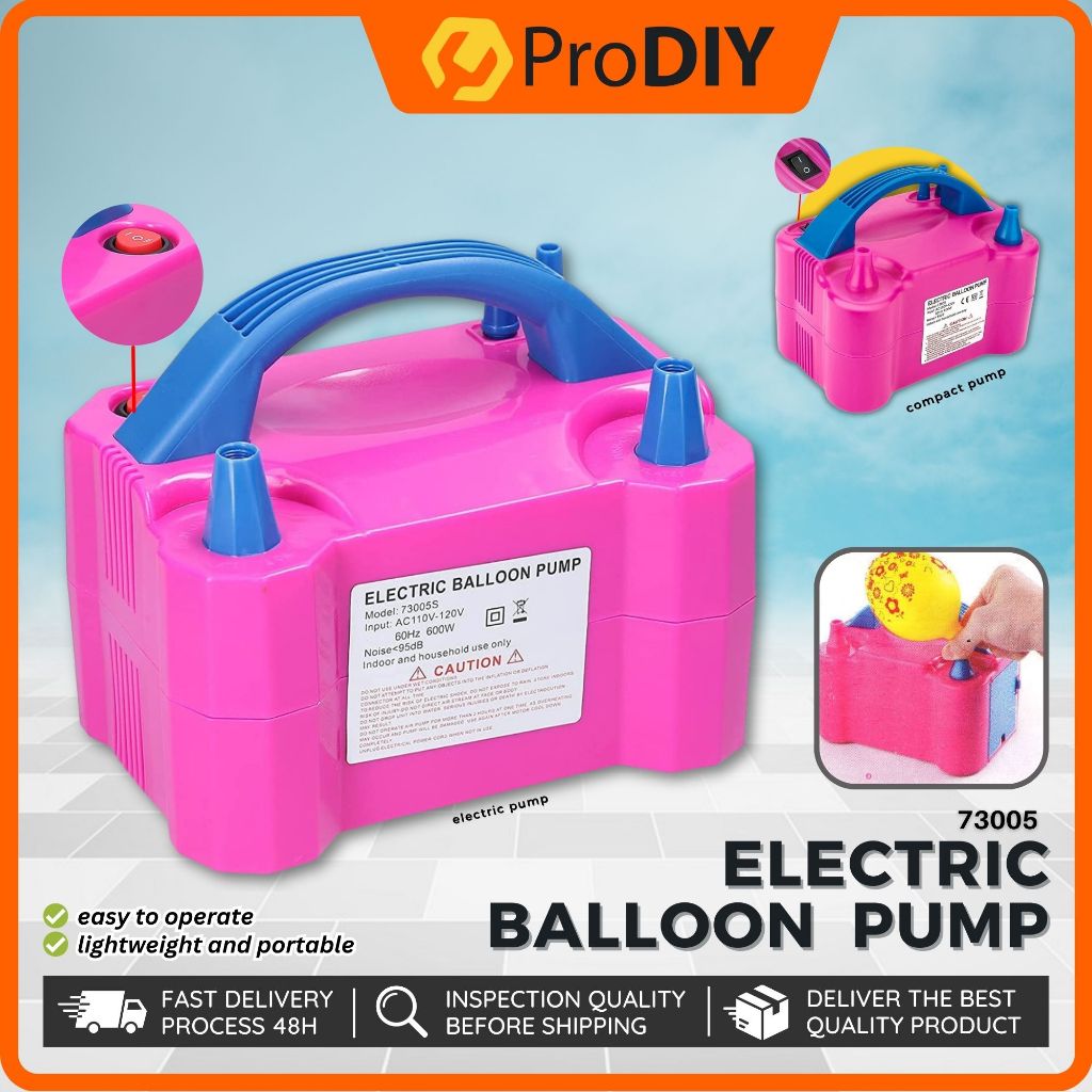 High Speed 73005 Electric Balloon Pump Nozzle Portable Inflator Air ...