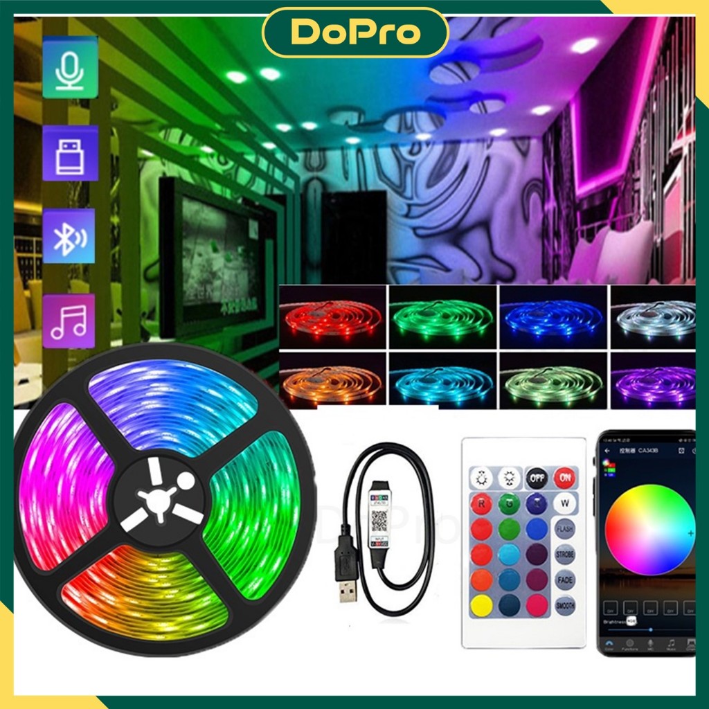1M 2M 3M 5M 10M RGB Light Decorate Lamp Bluetooth USB Fairy Light LED ...