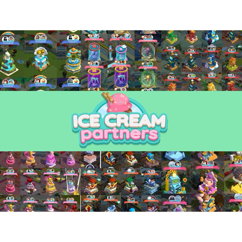 Monopoly ICE CREAM PARTNERS event 2024 （100% complete） | Shopee Malaysia