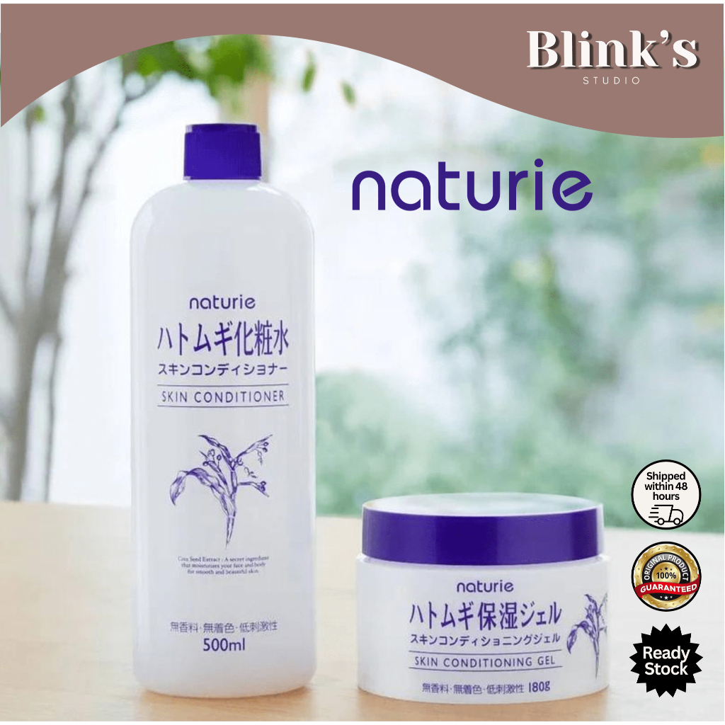 NATURIE Hatomugi Skin Conditioner Toner 500ml/ Gel 180g | Shopee Malaysia