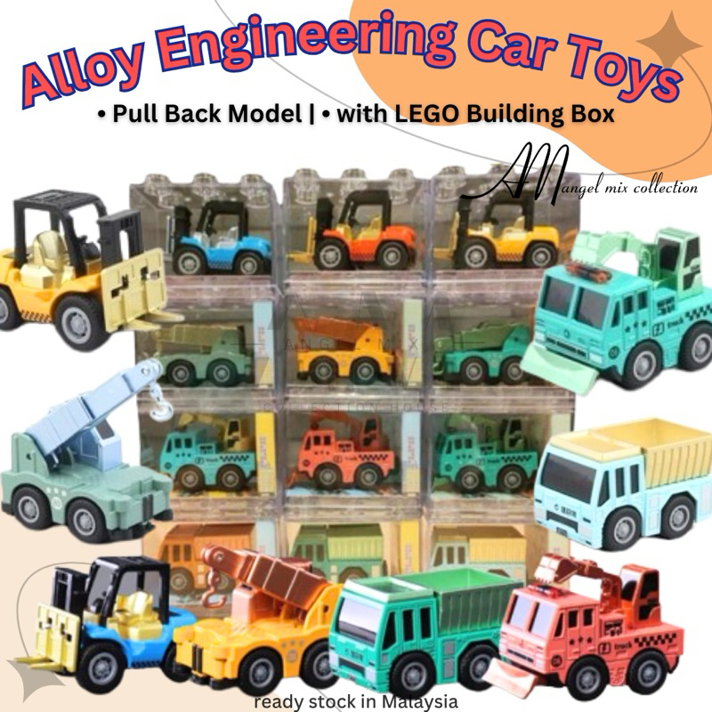 Ready Stock !!! Alloy Engineering Children 's Car Diecast Pull Back ...