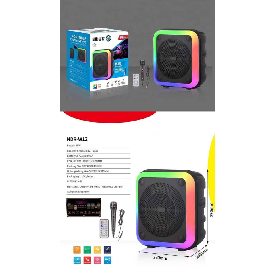 NDR SERIES BLUETOOTH SPEAKER | Shopee Malaysia