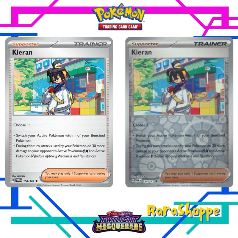 Pokemon TCG - Kieran - 154/167 - SV06: Twilight Masquerade (TWM ...