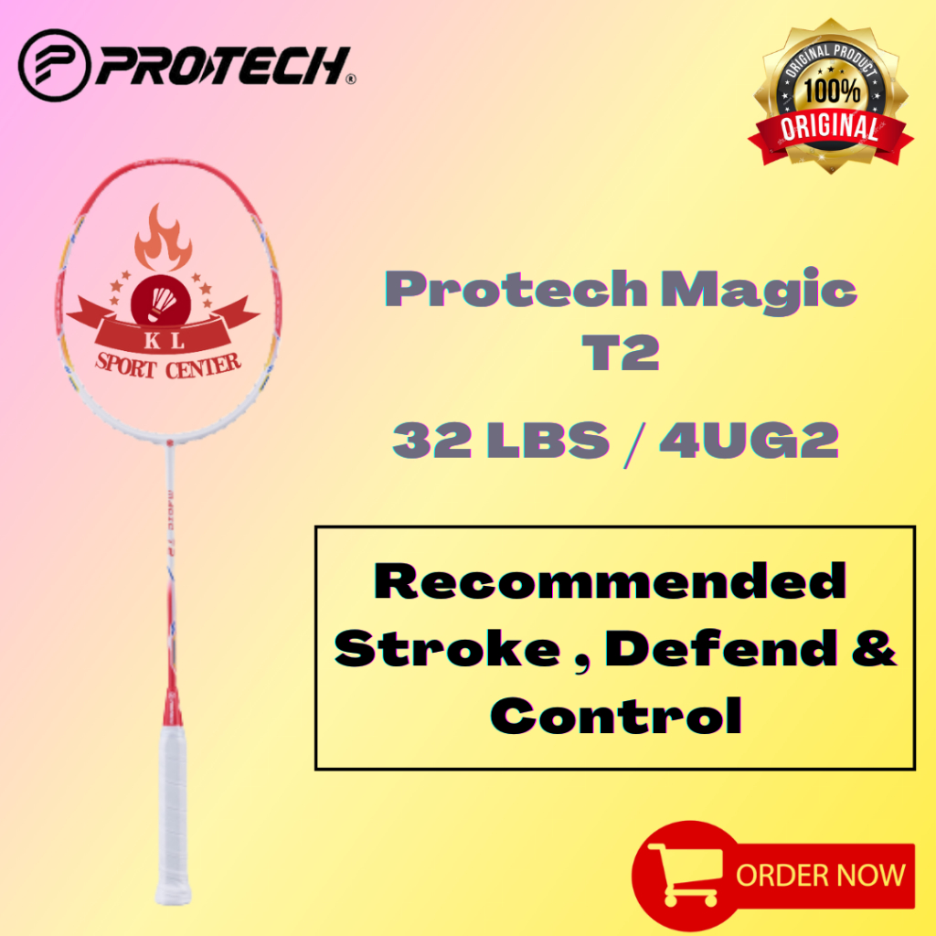 Protech Magic T2 (Max 32lbs)(4U) - Original Badminton Racket (Shipping ...