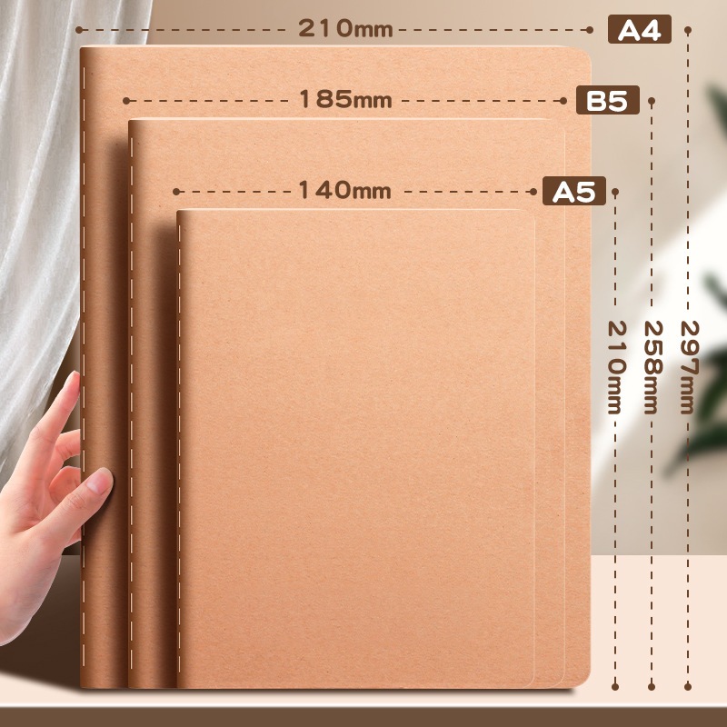 A5/ B5 Brown Line Minimalist Exercise Book Notebook Buku Nota Journal ...