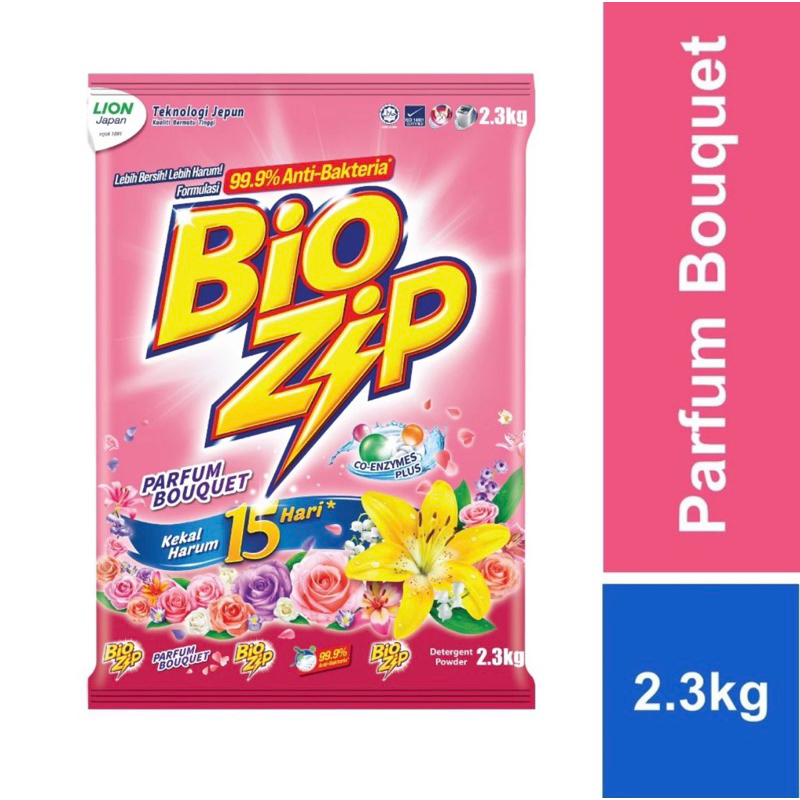 BIOZIP PERFUME BOUQUET POWDER DETERGENT2.3KG | Shopee Malaysia