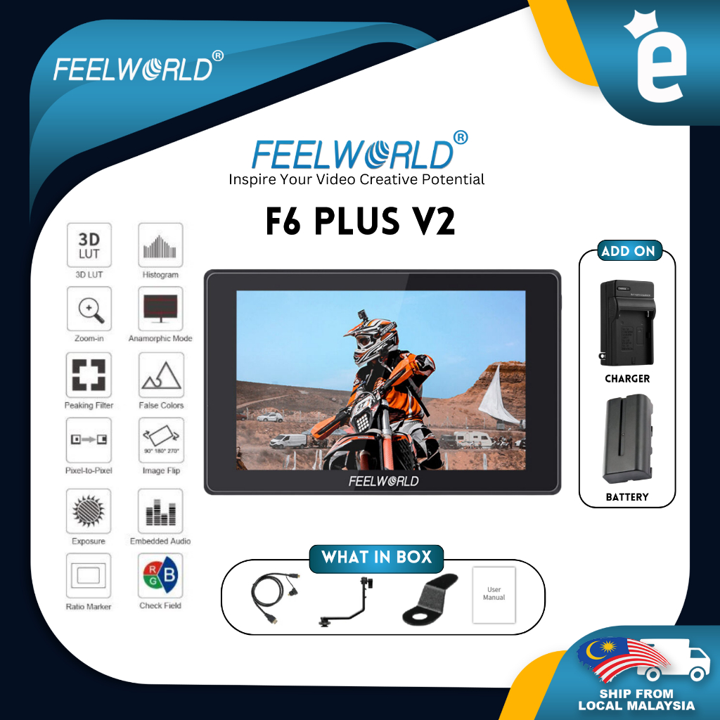 Feelworld F6 Plus V2 5 5 Inch Ips 3d Lut Touch Screen 4k Hdmi Monitor