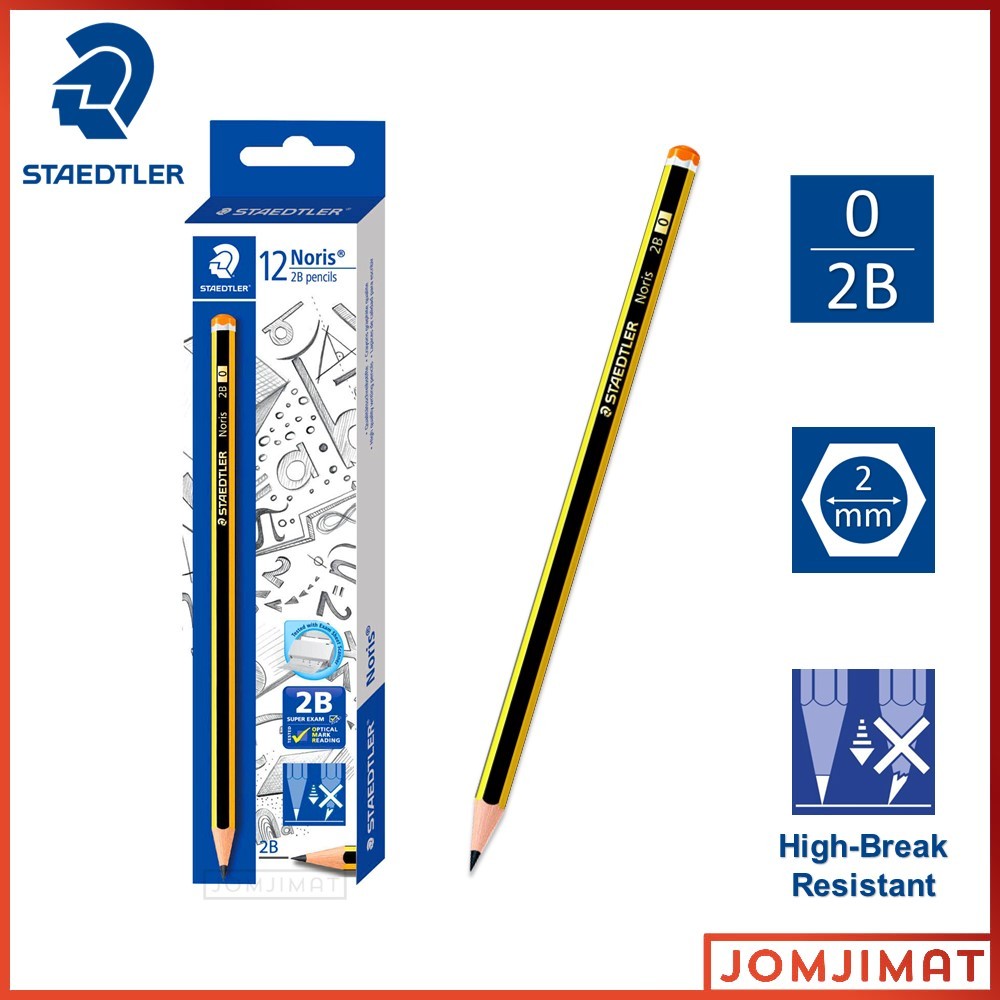 Staedtler Noris Exam Grade 2B Pencil 120-0 A50 12pcs/box / Hexagon Exam 2B Pencil / Staedtler ...