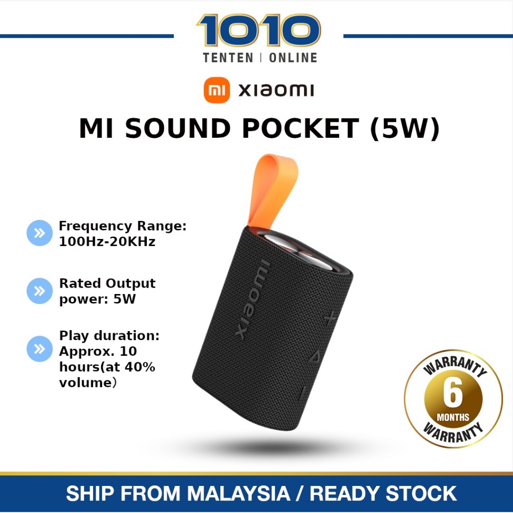 Xiaomi Pocket Sound 5W - 10-hours Playtime | IP67 Dust & Water ...