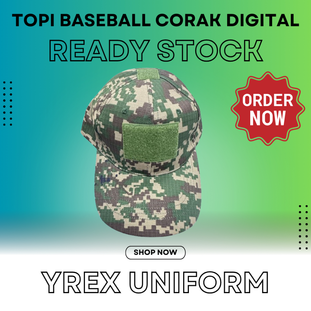 TOPI BASEBALL CORAK DIGITAL | Shopee Malaysia