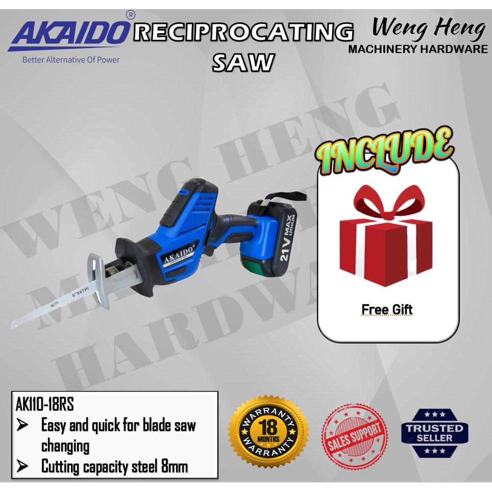 AKAIDO AK110-18RS CORDLESS RECIPROCATING SAW | Shopee Malaysia
