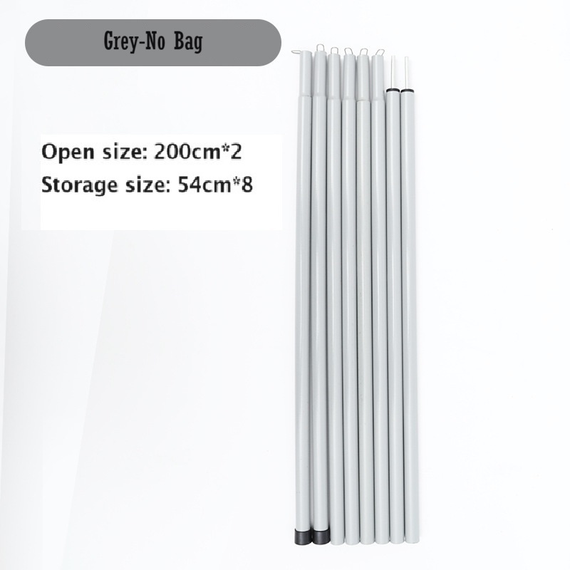 Universal Tarp Support Poles 200cm Canopy Awning Tent Rod 4-Section ...