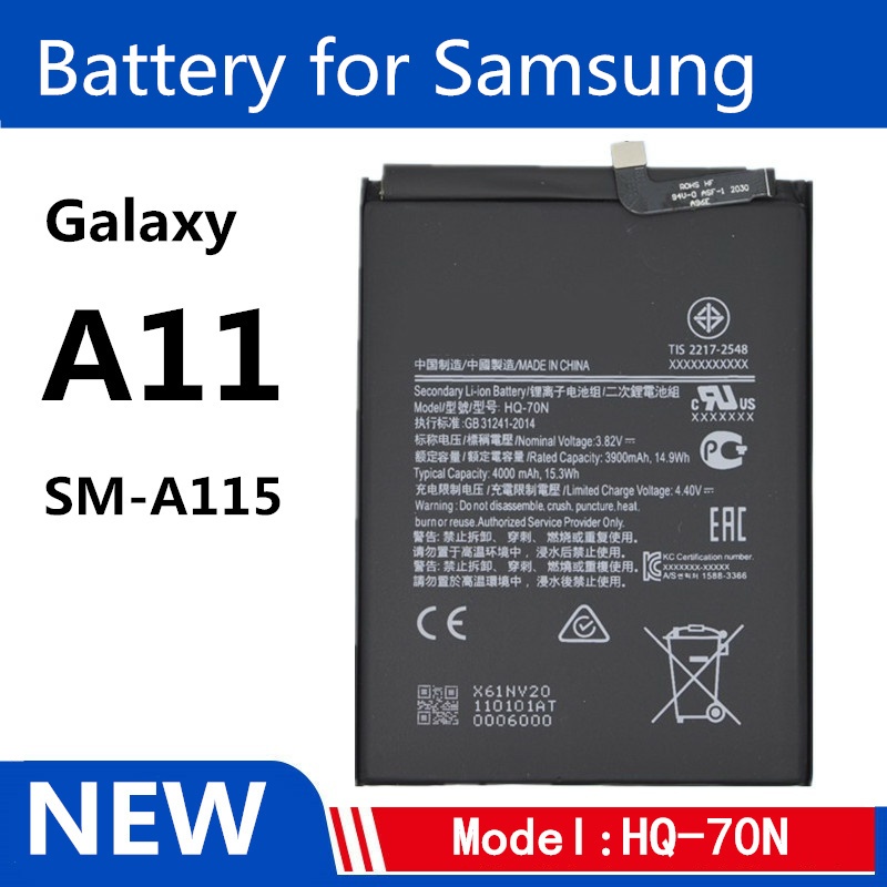 Battery Bateri for Samsung A11 SM-A115 Galaxy A11 HQ-70N | Shopee Malaysia