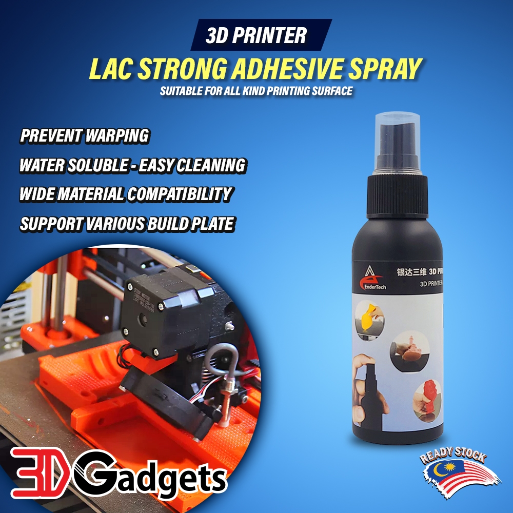 EnderTech LAC Strong Adhesive Spray Anti Warping / Easy Removing Object from Platform for PLA+ ...