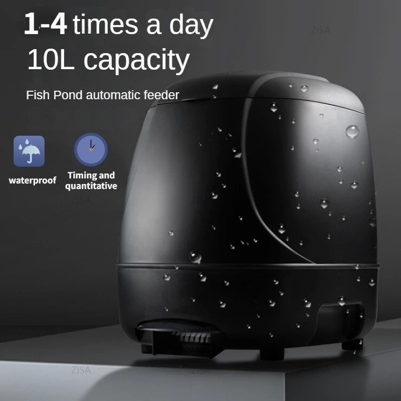 10L Large Capacity Fish Automatic Waterproof Pond Fish Feeding Machine ...