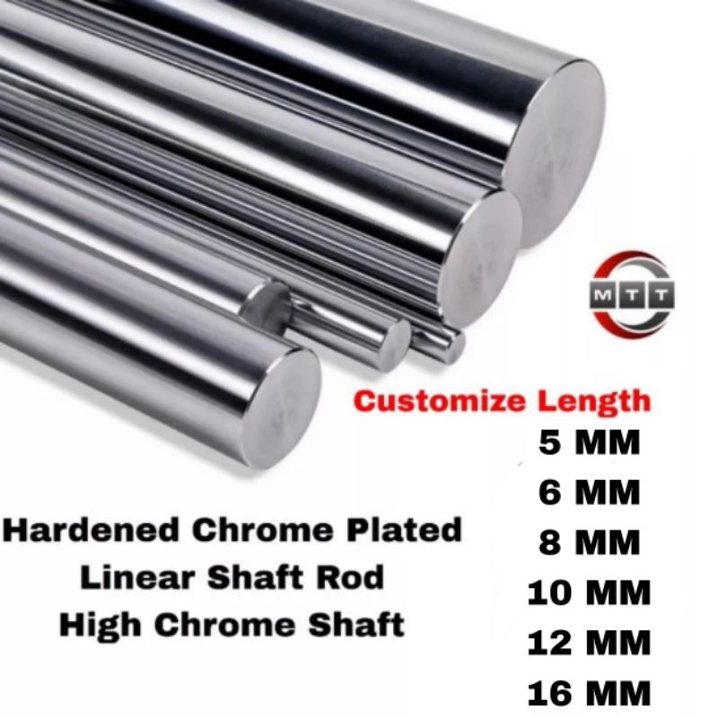 Linear Bearing Shaft Rod Bar Hardened Chrome Shaft Plated 5MM,6MM,8MM ...