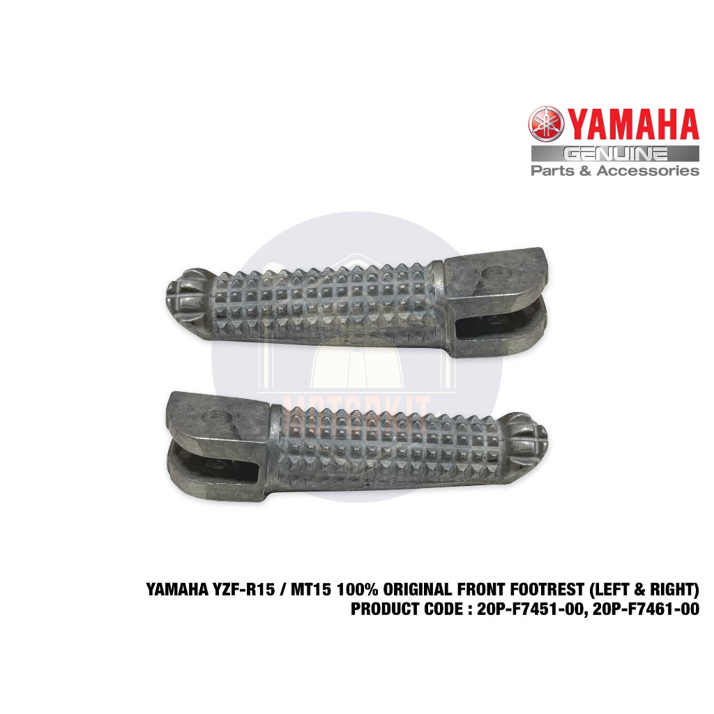YZF R15 MT15 100% ORIGINAL YAMAHA FOOTREST FRONT UNIT LEFT RIGHT 20P-F7451-00 20P-F7461-00 ...