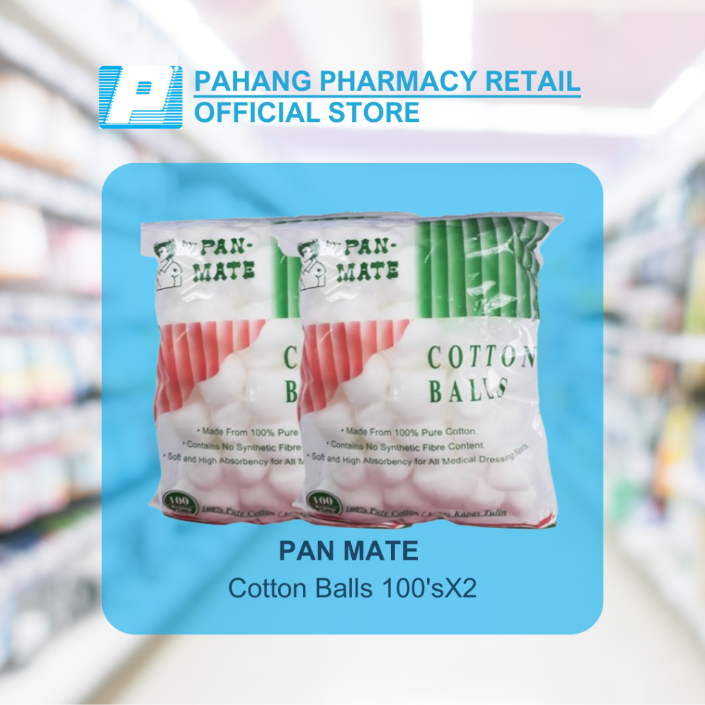 PAN MATE Cotton Balls 2x100's / 100's | Shopee Malaysia