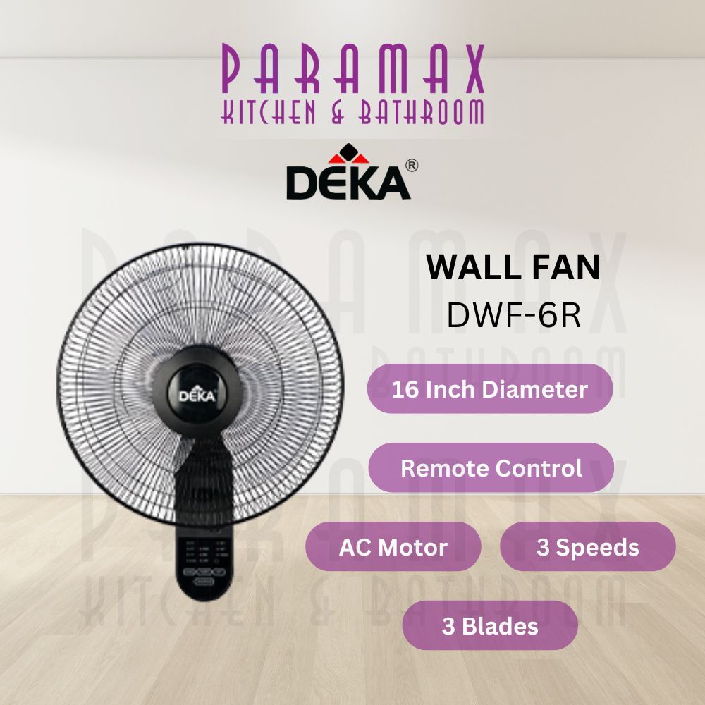 DEKA Wall Fan DWF-6R with Remote Control AC Motor | Shopee Malaysia
