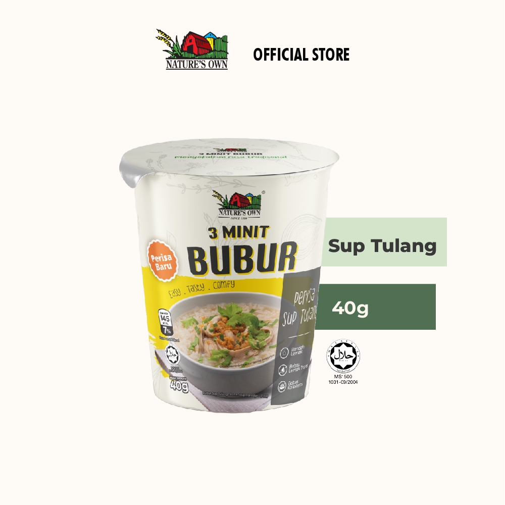 NATURE'S OWN Bubur Segera - Sup Tulang / Instant Cup Porridge - Sup ...