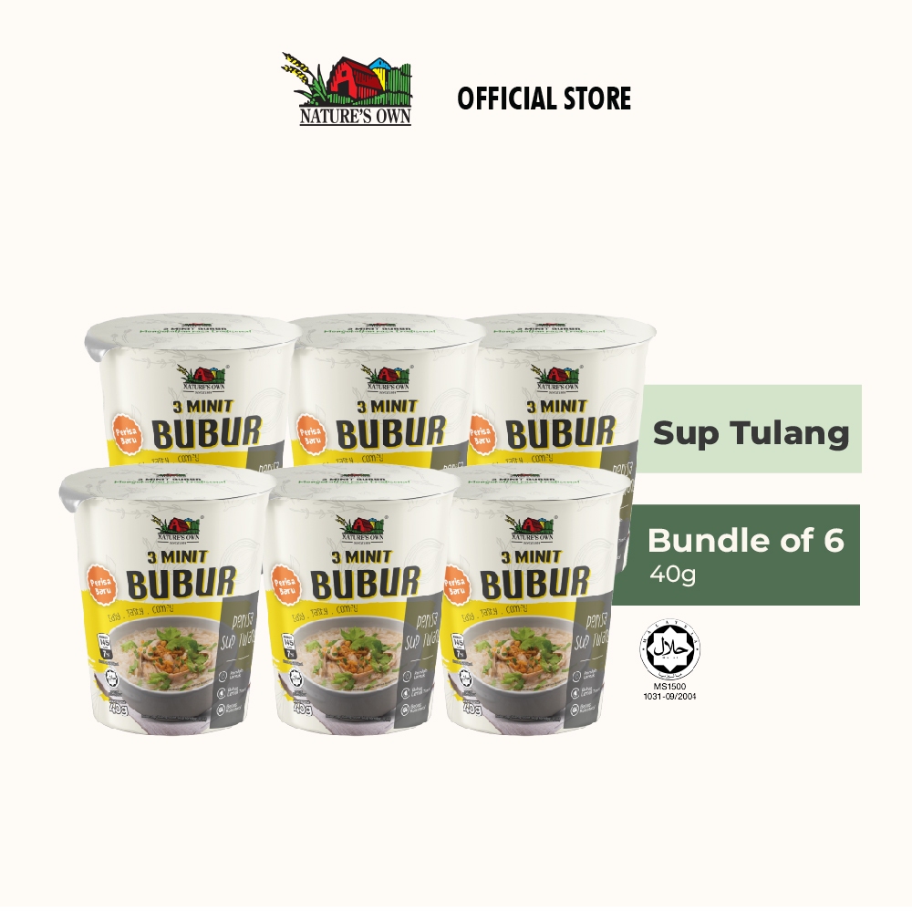 NATURE'S OWN Bubur Segera - Sup Tulang / Instant Cup Porridge - Sup ...