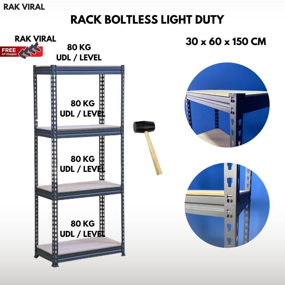 RACK BOLTLESS 4 TINGKAT/ KICTHEN / STORAGE / TIER / METAL / CABINET ...