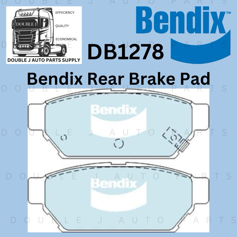💯Original Bendix DB1278 Rear brake pad for Mitsubishi Lancer, FTO ...