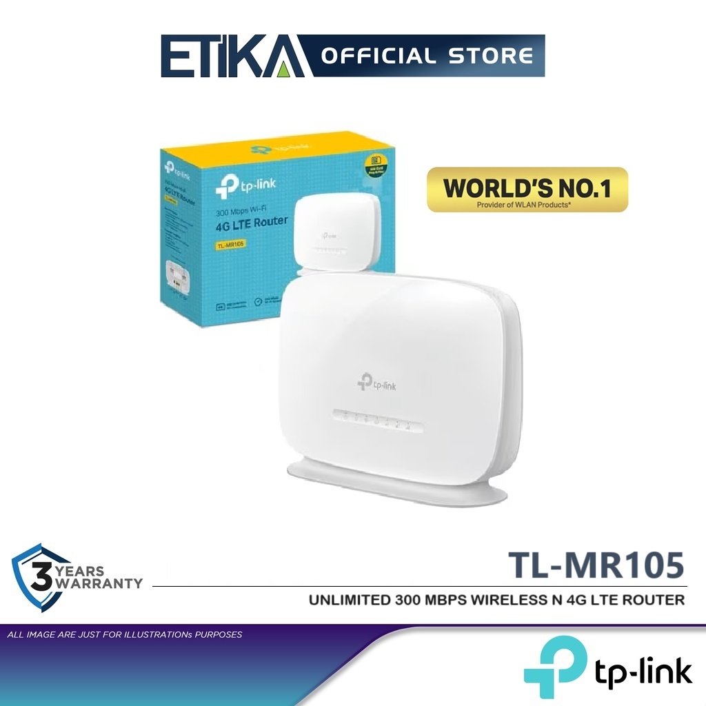 TP-Link TL-MR105 | Unlimited 300 Mbps Wireless N 4G LTE Router | Shopee ...