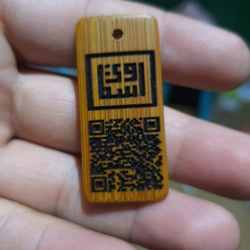 [ HM Craft ] Buah Keychain, pendant Rantai Buluh Custom Laser Engraved ...