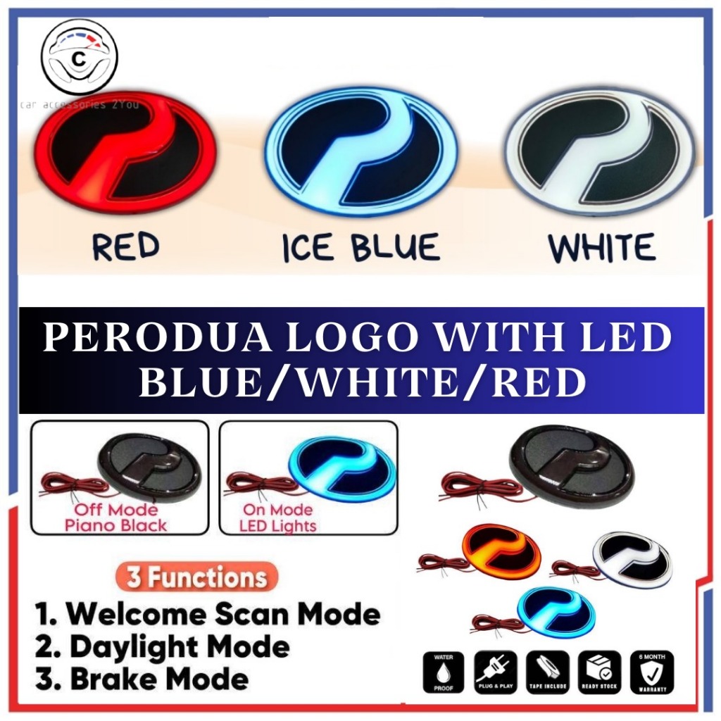 Perodua Logo LED DRL Daylight Myvi Alza Ativa Aruz Bezza Axia Ativa ...