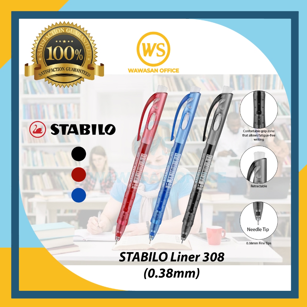 Stabilo Liner 308 Fine / Ballpoint Pen / Ball pen / Retractable Pen - 0 ...