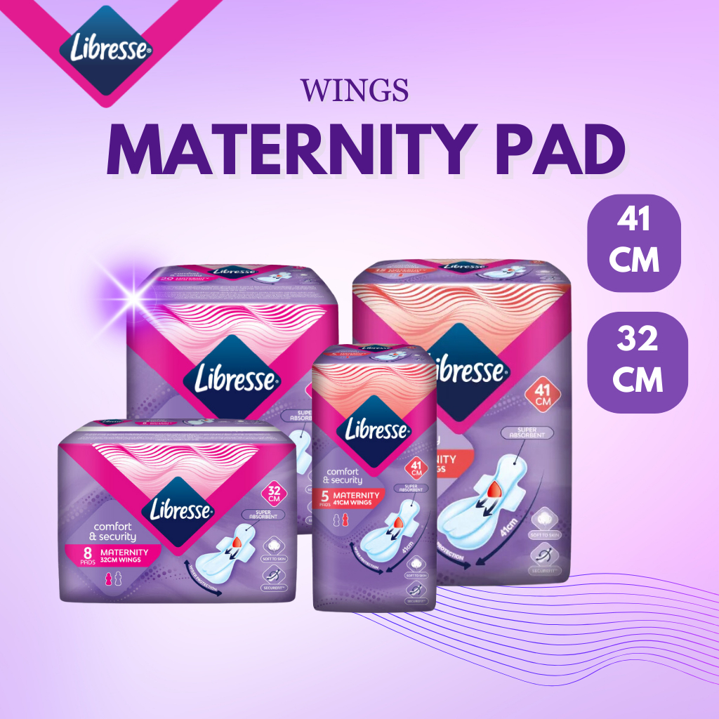 LIBRESSE MATERNITY PAD WINGS 32CM/41CM | Shopee Malaysia