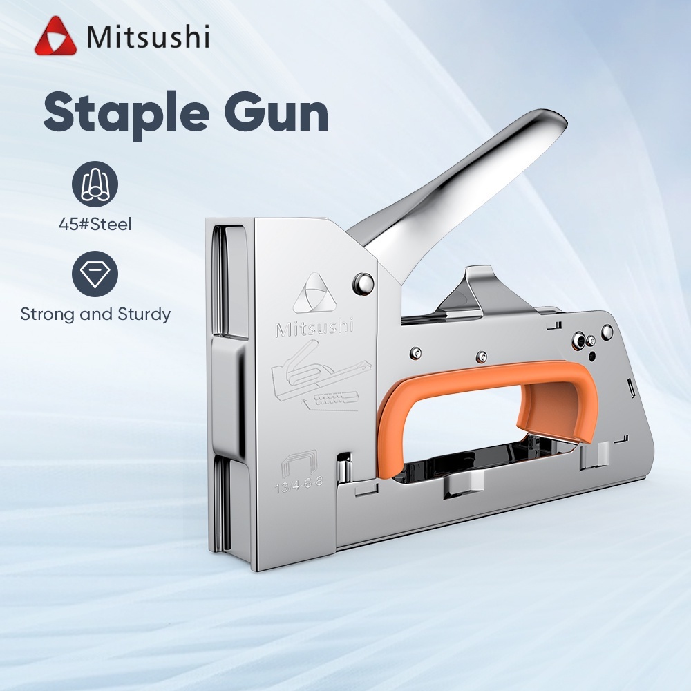 Mitsushi Tacker Stapler Gun Heavy Duty Nail Gun Powerful Hand Staple ...