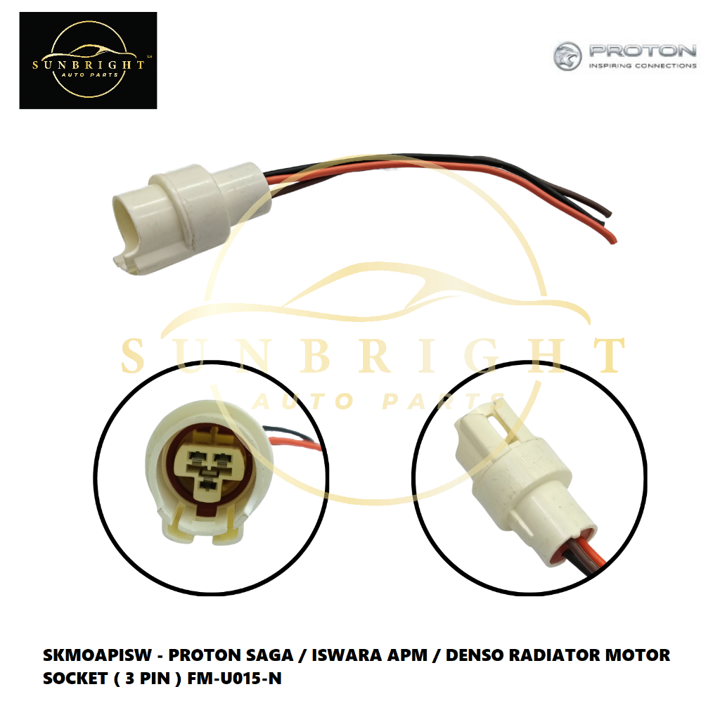 PROTON SAGA / ISWARA APM / DENSO RADIATOR MOTOR SOCKET ( 3 PIN ) FM ...