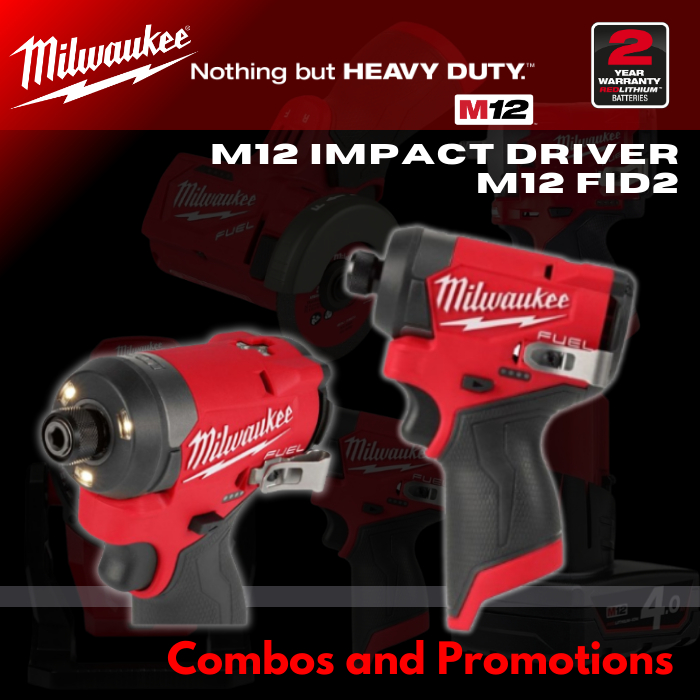 Original Milwaukee Super Duty Impact Driver M12 FID2 machine and combos ...