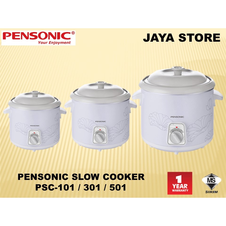 Pensonic Slow Cooker PSC-101 (1L) PSC-301 (3L) PSC-501 (5L) | Shopee ...
