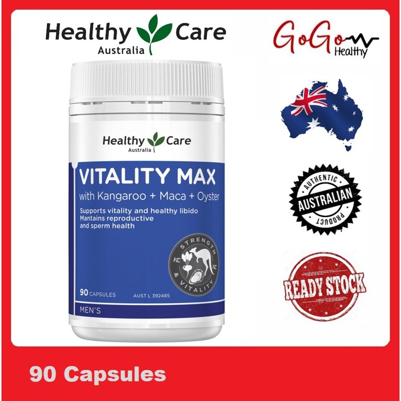 (EXP JUL 2025) Healthy Care Men's Vitality Max 90 Capsules with Maca ...