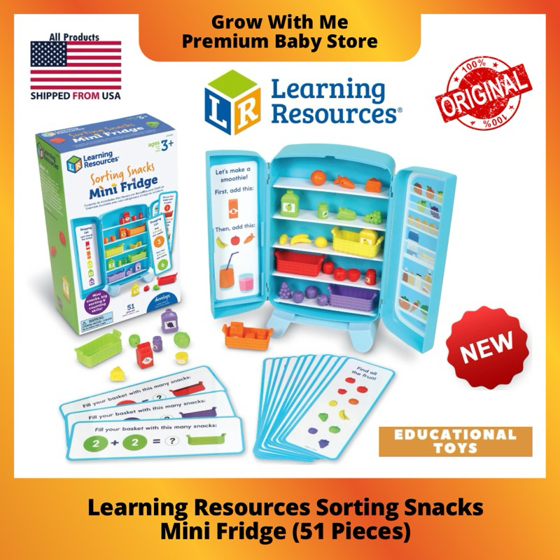 🔥Ready🔥Learning Resources Sorting Snacks Mini Fridge, 51 pcs ...