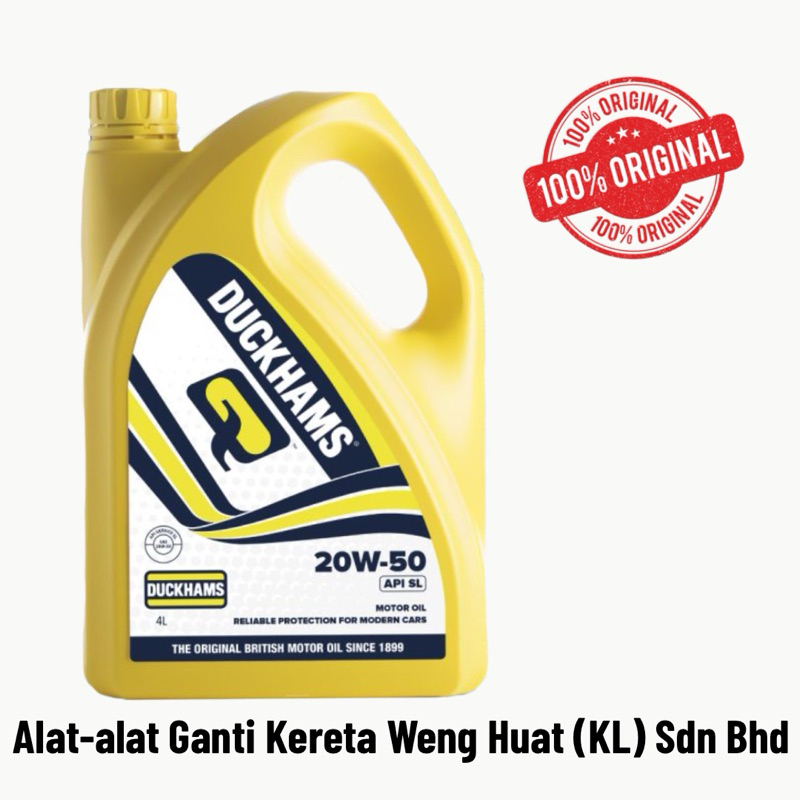 WH(KL) 100% ORIGINAL DUCKHAMS Engine/Motor Oil, Q 20W-50 SL/CF 4L | Shopee Malaysia