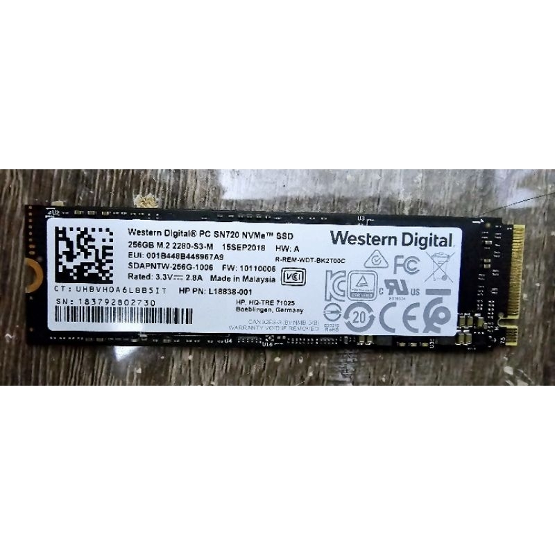 WESTERN DIGITAL BLACK SN720 256GB M.2 PCIE 3X4 NVME SSD (NO HEATSINK ...